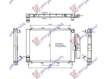 HLADNJAK MOTORA I KLIME (51x38x3.8) RENAULT KANGOO 03-08