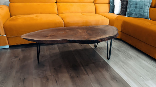 Klub sto Orah elipsa panj 60x142x40 cm Club table Walnut ellipse stump