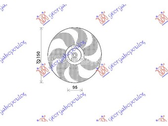 VENTILATOR HLADNJAKA (MOTOR+ELISA) (BENZIN-DIZEL) (-AC) VW POLO 94-99