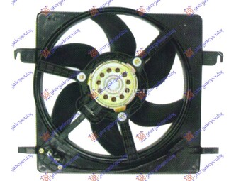 VENTILATOR HLADNJAKA KOMPLET (BENZIN) (+AC) FORD KA 97-08