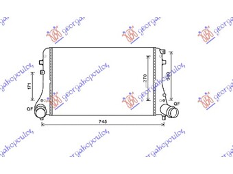 HLADNJAK INTERKULERA 2.0 Tdi (615x398x32) CJAA (138 KS) VW GOLF VI 08-13