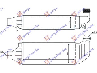 HLADNJAK INTERKULERA 1.8 TD (33x12x73) FORD MONDEO 96-00