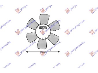 VENTILATOR HLADNJAKA (MOTOR+ELISA) (BENZIN/DIZEL) (+AC) VW PASSAT 89-93