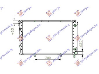 HLADNJAK MOTORA 2.0 BENZIN/DIZEL (MAN) (+AC) (574x368x32) MERCEDES 190E (W201) 84-93