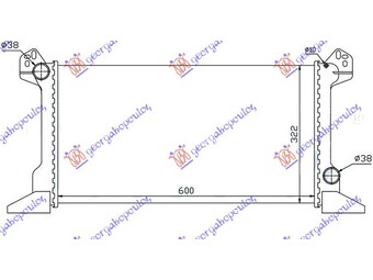 HLADNJAK MOTORA 2.0 BENZIN / 2.5cc DIZEL (60x33.5) FORD TRANSIT 92-95