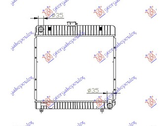 HLADNJAK MOTORA BENZIN/DIZEL (MAN) (42x50) MERCEDES E CLASS (W123) 76-82