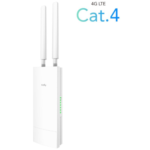 Cudy LT400 Outdoor 4G LTE Cat 4 N300 Wi-Fi Router, Nano SIM Slot, 10/100Mbps WAN/LAN