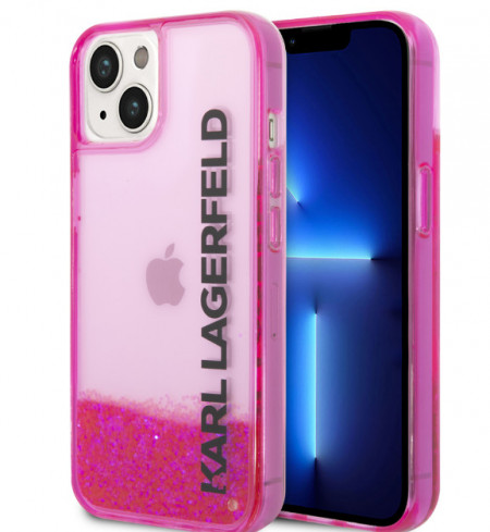 Futrola Karl Lagerfeld Hc Liquid Glitter Elong za iPhone 13 pink
