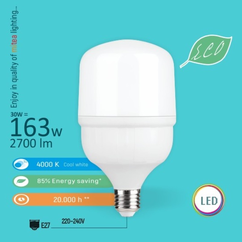 E27 30W T7 4000K LED ECO SIJALICA 220-240V MITEA LIGHTING