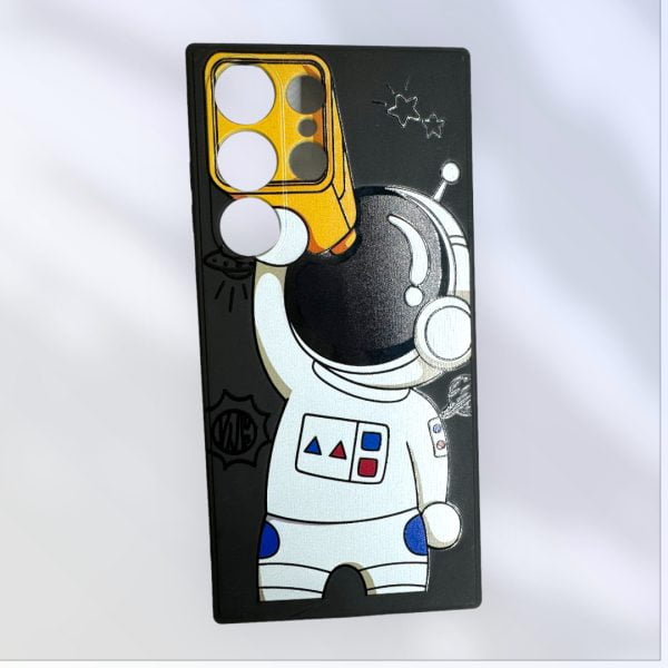 Maska astronaut print za Samsung S23 ultra crna