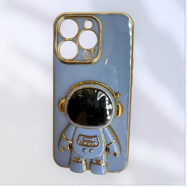 Maska astronaut stand za iPhone 14 pro ljubicasta