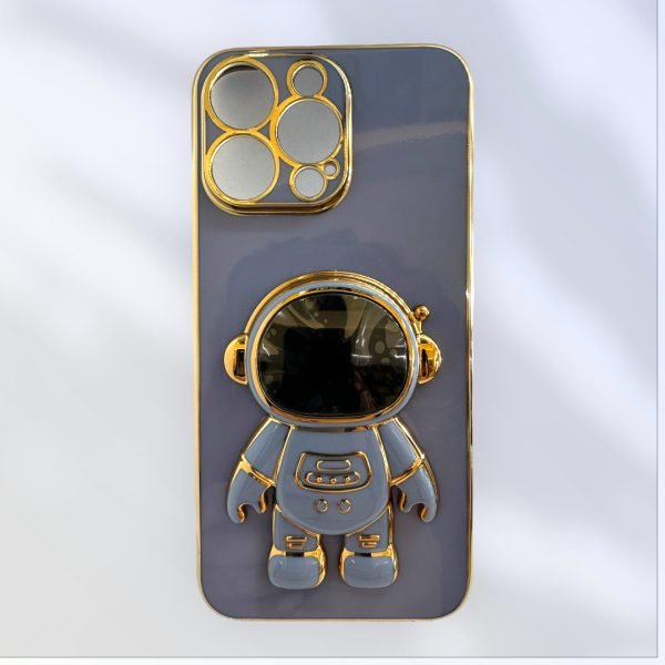 Maska astronaut stand za iPhone 15 pro ljubicasta