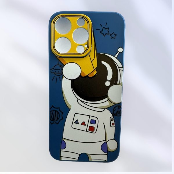 Maska astronaut print za iPhone 15 pro plava