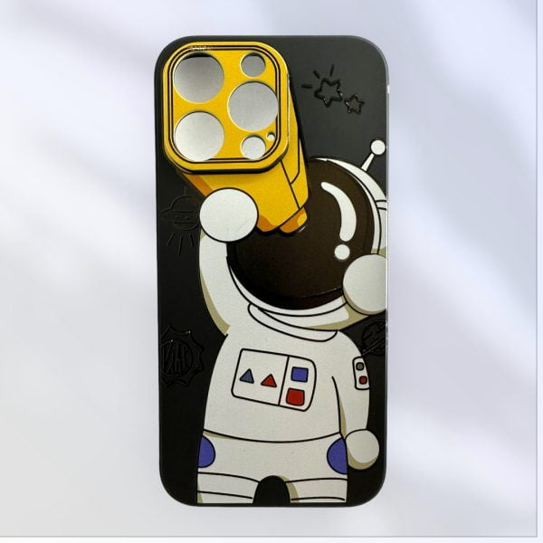 Maska astronaut print za iPhone 15 pro crna