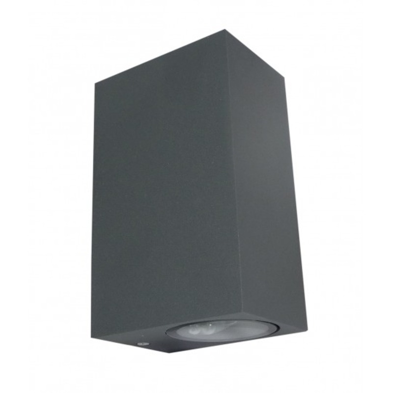 M952020 ANTRACIT SIVA 2xGU10 BAŠTENSKA ZIDNA LAMPA MITEA LIGHTING
