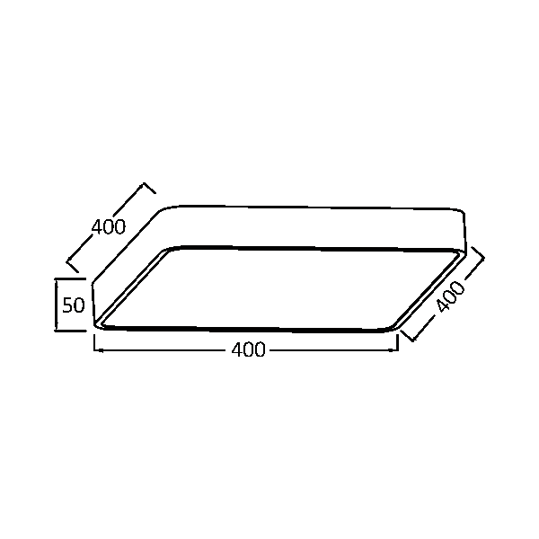 LED plafonjera BLADE 45W 3u1 – crna kvadrat