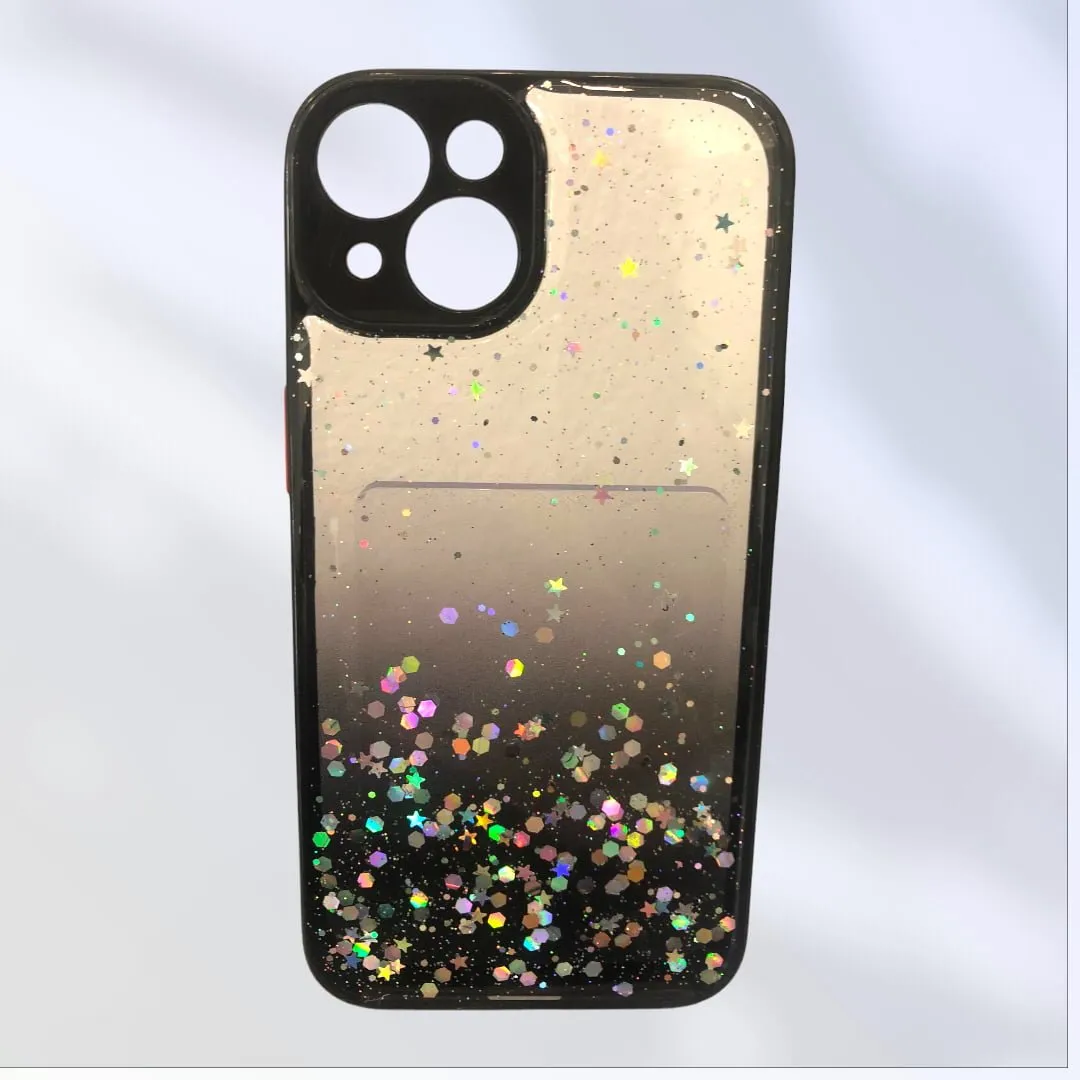 Maska Frame Glitter za iPhone 14 plus crna