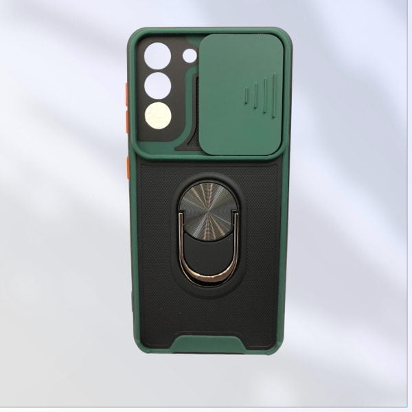 Maska Defender Ring & Camera protection za Samsung S21 zelena