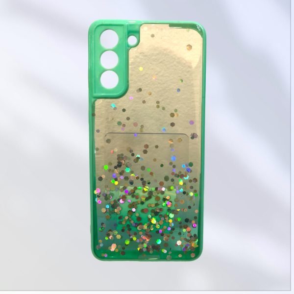 Maska Frame Glitter za Samsung S21 plus mint