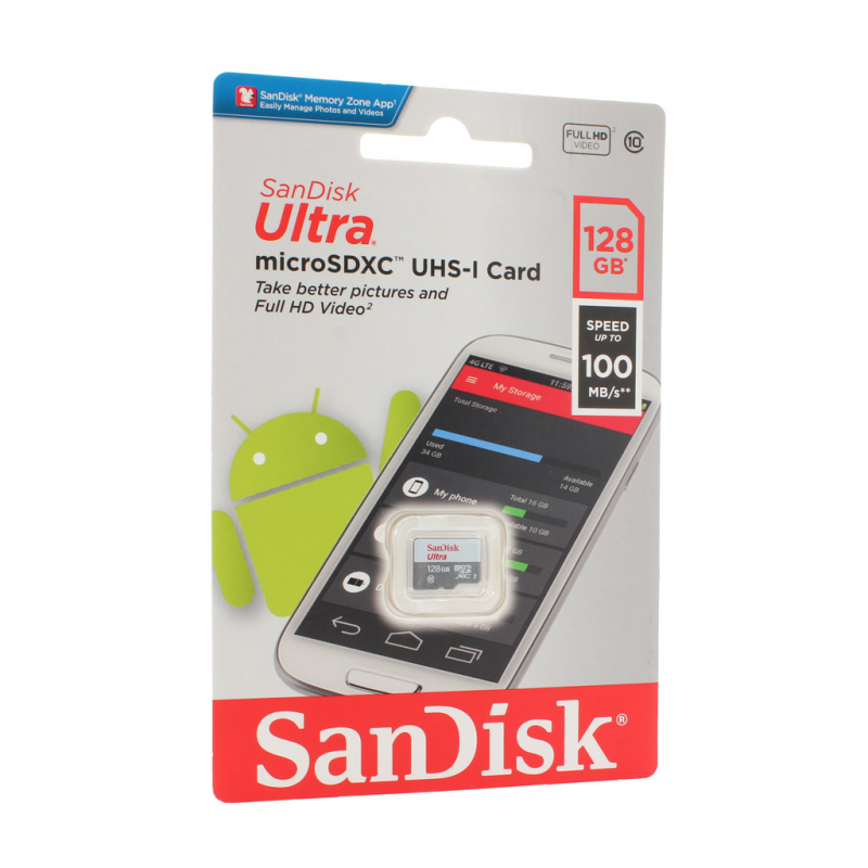 Memoriska kartica SanDisk SDXC 128GB Ultra Micro 100MB/s Class 10 UHS-I