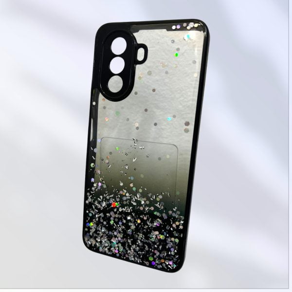 Maska Frame Glitter za Huawei Nova Y70 crna