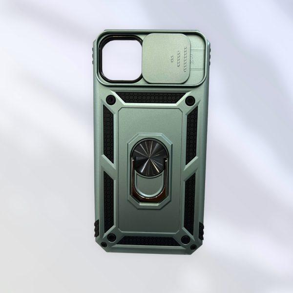 Maska Defender Ring & Camera protection za iPhone 14 Max/Plus zelena