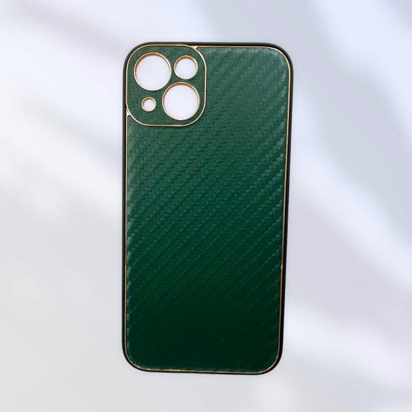 Maska Carbon Elegance za iPhone 13 zelena