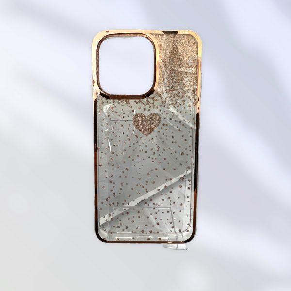 Maska Dusty Gold za iPhone 13 pro heart