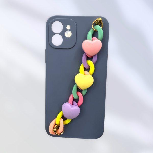 Maska Rainbow Chain za iPhone 12 ljubičasta