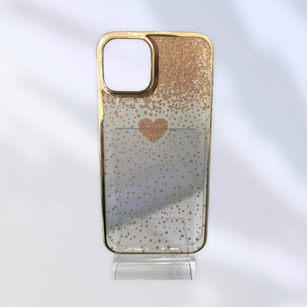 Maska Dusty Gold za iPhone 12/12 pro heart