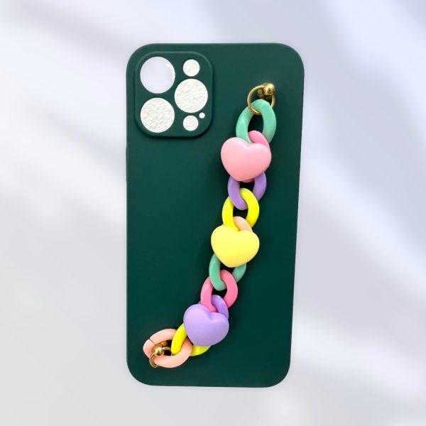 Maska Rainbow Chain za iPhone 12 pro max zelena