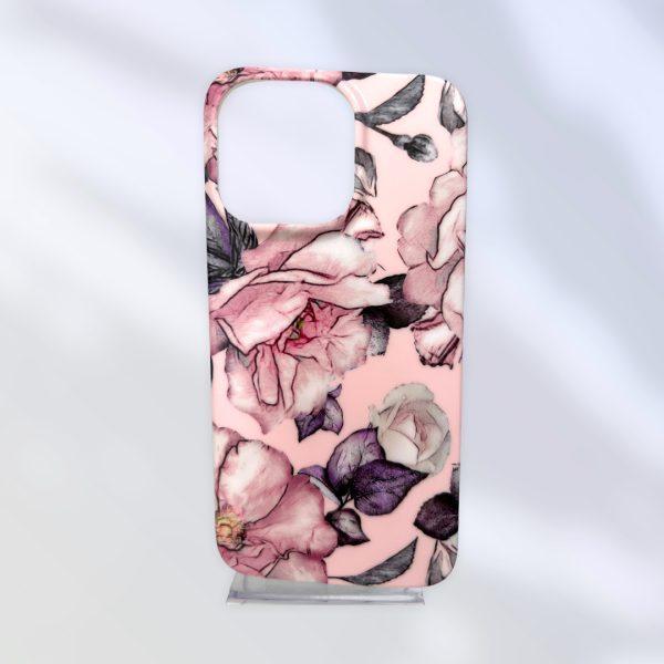 Maska Delicate Flower za iPhone 13 pro roze