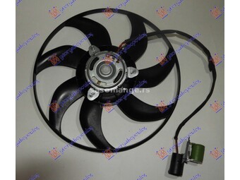 VENTILATOR (MOTOR+ELISA) (390mm) (4 PIN) OPEL ASTRA H 04-10