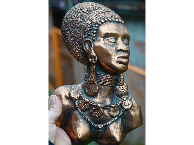 Zidna figura Afrikanka bronza
