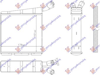 HLADNJAK MOTORA DODATNI 2.0/3.2 BENZIN - 1.6/2.0 DIZEL (MANUELNI/AUTOMATSKI) (161x178) SKODA OCTA...