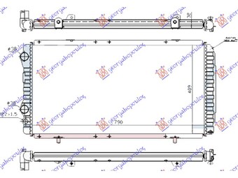 HLADNJAK MOTORA BENZIN-DIZEL (790x410x32) (LEMLJEN SPOJ) FIAT DUCATO 02-06