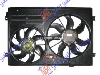 VENTILATOR (DUPLI) KOMPLET (BENZIN/DIZEL) (HLADNJAK 45cm) VW TOURAN 03-06