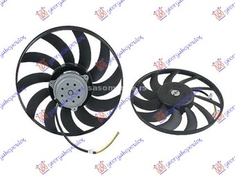 VENTILATOR (MOTOR+ELISA) (BENZIN/DIZEL) (380mm) (400W) SEAT EXEO 09-13