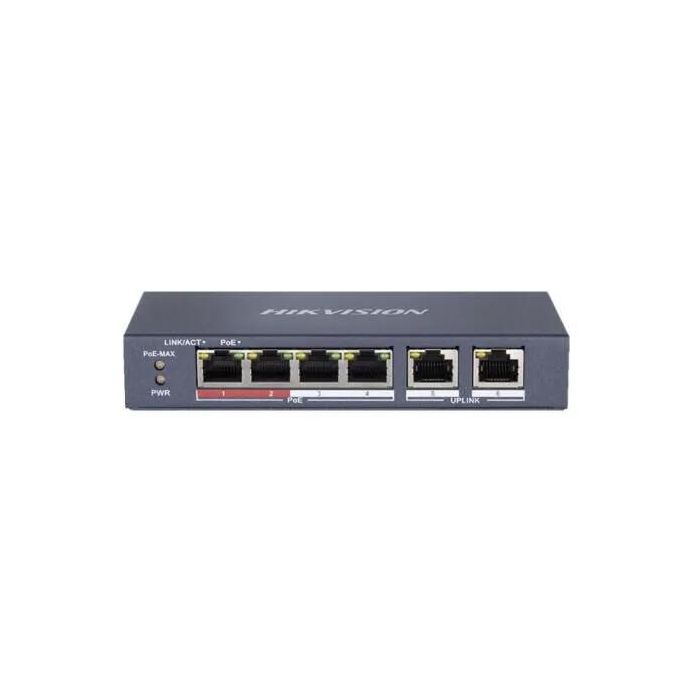 Poe Switch HikVision DS-3E0106P-E/M 4-portni