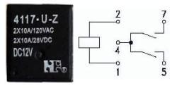 RELE 12VDC/10A 4117-U-Z