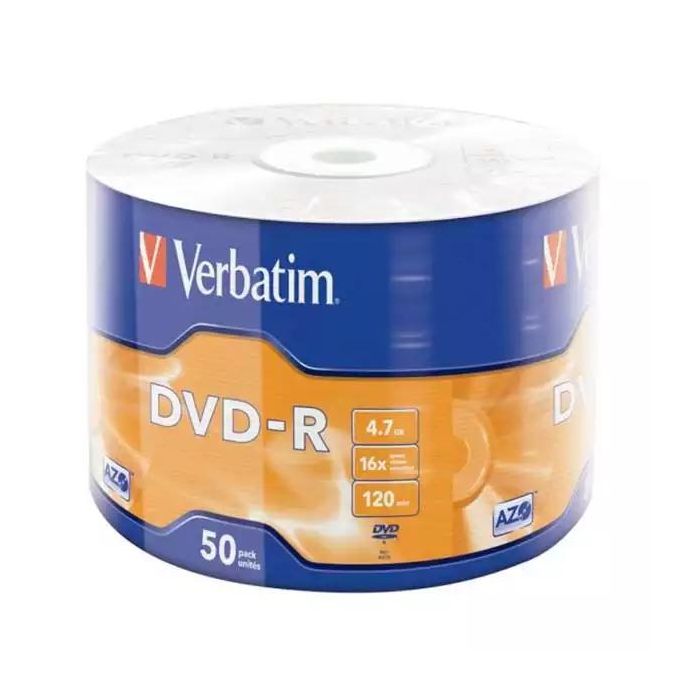 DVD-R Verbatim 16x 1/50 MATT SILVER AZO/WRAP