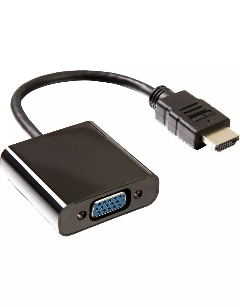 E-GREEN Adapter HDMI (M) - VGA D-sub (F) crni