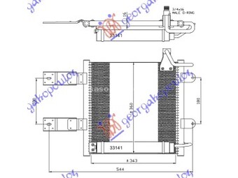 HLADNJAK KLIME BENZIN (33.5x36.5) SEAT AROSA 00-04