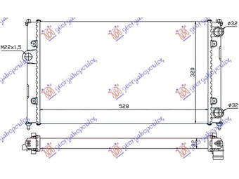 HLADNJAK MOTORA 1.6/1.8 8V (-AC) (52x32) SEAT INCA 93-03