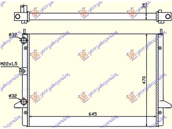 HLADNJAK MOTORA 2.3i/16V/2.8i VR6 (64.5x47) -00 VW SHARAN 95-10