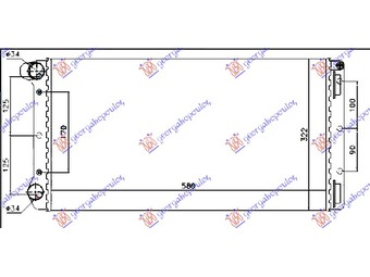 HLADNJAK MOTORA 1.9 JTD (58x30.8x38) (MARELLI TIP) FIAT PUNTO 03-11