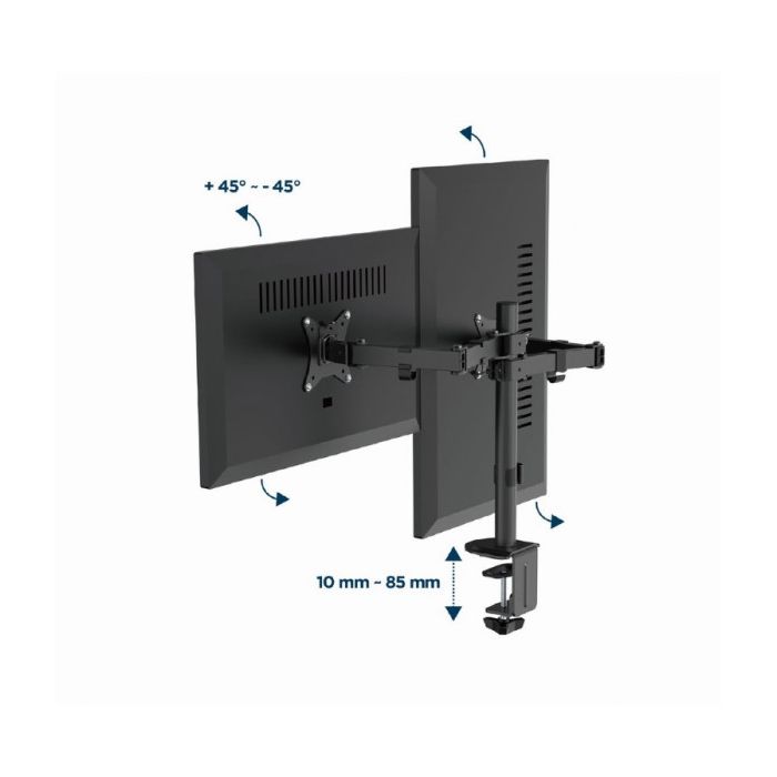 MA-D2-03 * Gembird Podesivi dupli stoni drzac za monitor, tilt, 17-32 max.2x9kg (1972)