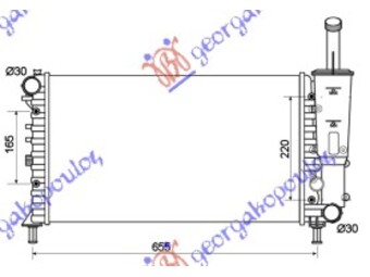 HLADNJAK MOTORA 1.2 8V/16V 03-(58x31.7x18) (VALEO TIP) FIAT PUNTO 03-11