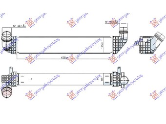 HLADNJAK INTERKULERA 1.6 dCi DIZEL (630x105x80) RENAULT SCENIC/GRAND SCENIC 09-12