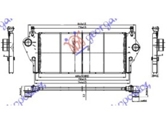 HLADNJAK INTERKULERA 2.0i 16V - 1.9 Dci (660x30x33) -07 RENAULT LAGUNA 00-07